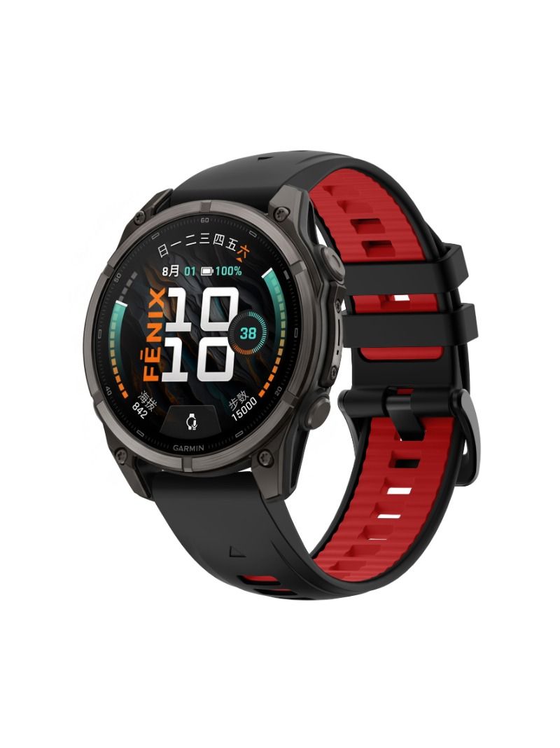 Силиконовые ремешки шириной 20 мм, 22 мм и 26 мм для часов Garmin Fenix 9 Pro / Fenix 9 43 мм.