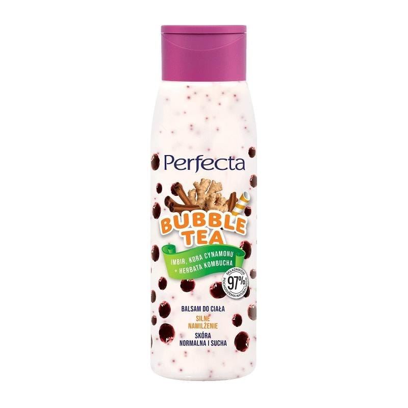 Бальзам для тела Perfecta bubble tea, сильное увлажнение, имбирь, кора корицы и чай комбуча, 400 мл
