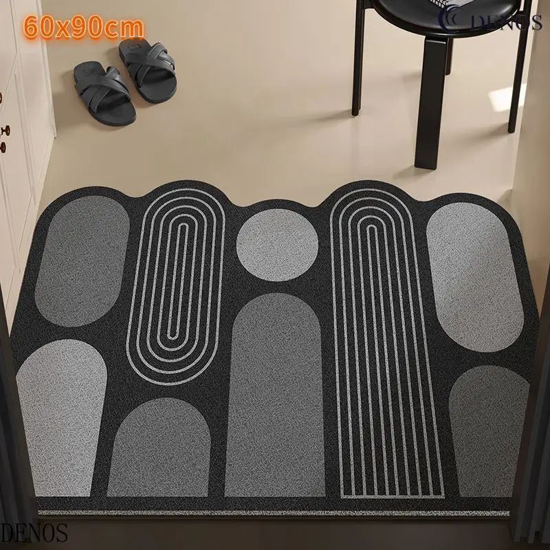 DENOS Коврик 60x90 см художественная печать светло-серый