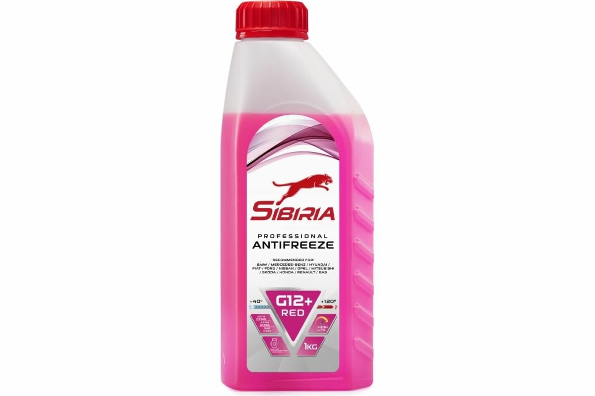 Антифриз готовый карбоксилатный красный SIBIRIA 800598 G12+ 1 кг