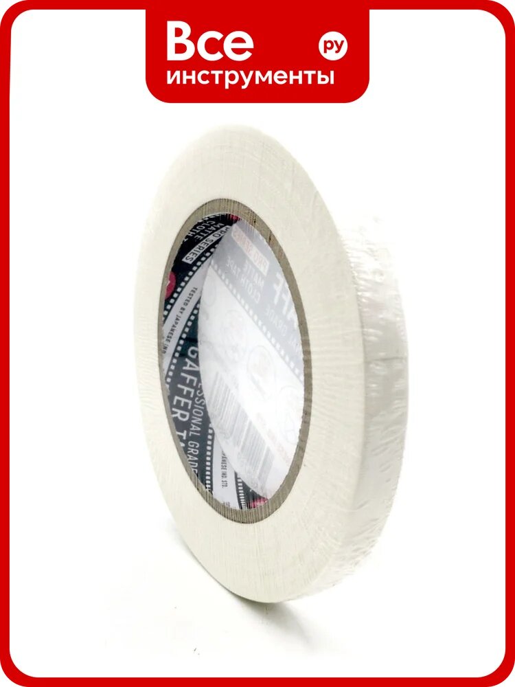 Клейкая лента DGTAPE TrueGaff - Гаффа тейп 12мм/50м - Белый TrueGAFF12/50/W
