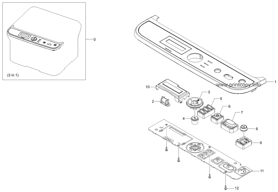 Панель управления JC92-02175A для Samsung SCX-4600/ SCX-4623F/ SCX-4623FN