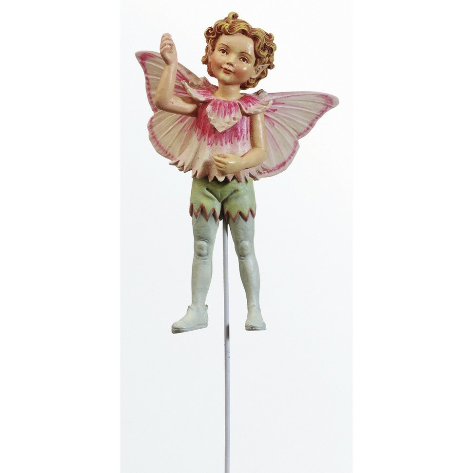 Fiebiger Floristik 216986-050 Фигурка декоративная, цветочная фея "Гвоздика", 8 см