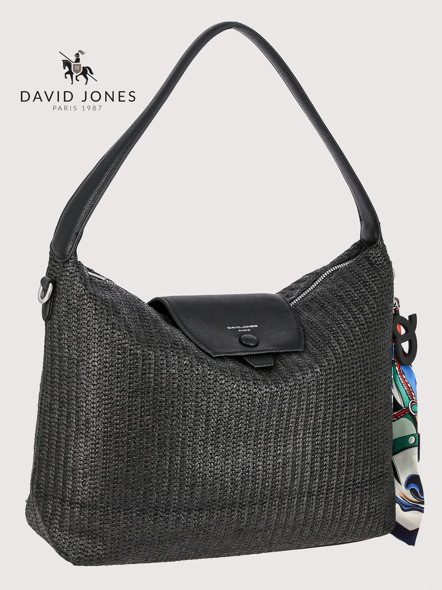 Сумка хобо DAVID JONES, черный