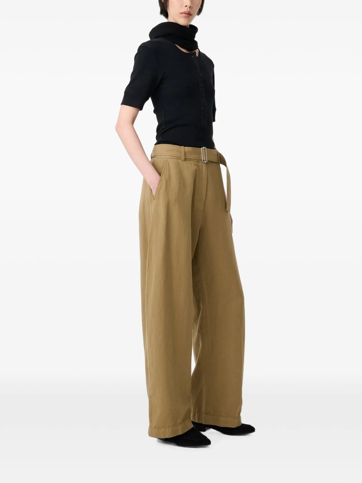Брюки Studio Nicholson Chatto belted trousers, размер 8 — фото 1