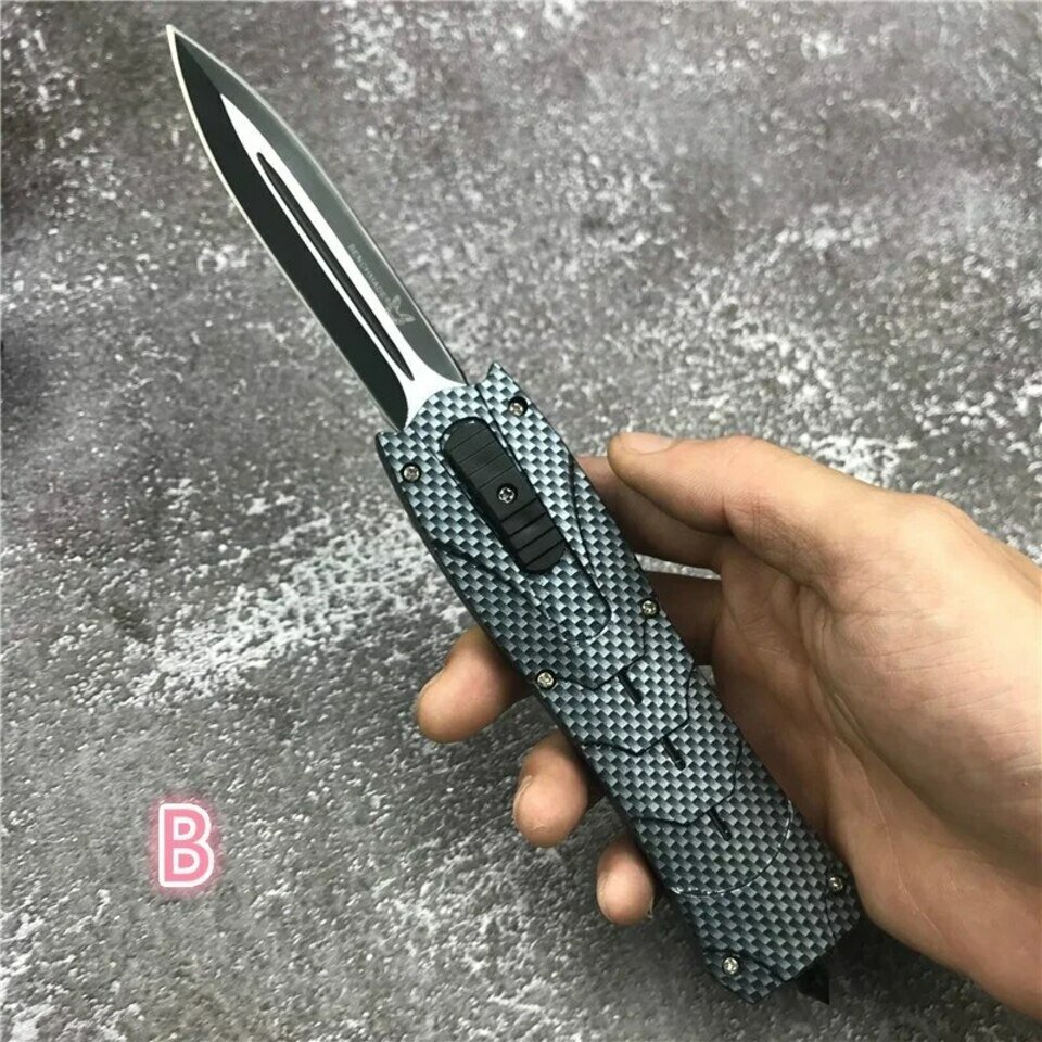 Складной нож Benchmade Out The Front (OTF) для активного отдыха, карманный нож для выживания, инструмент EDC, безопасный режущий инструмент, нож с двойным механизмом срабатывания.