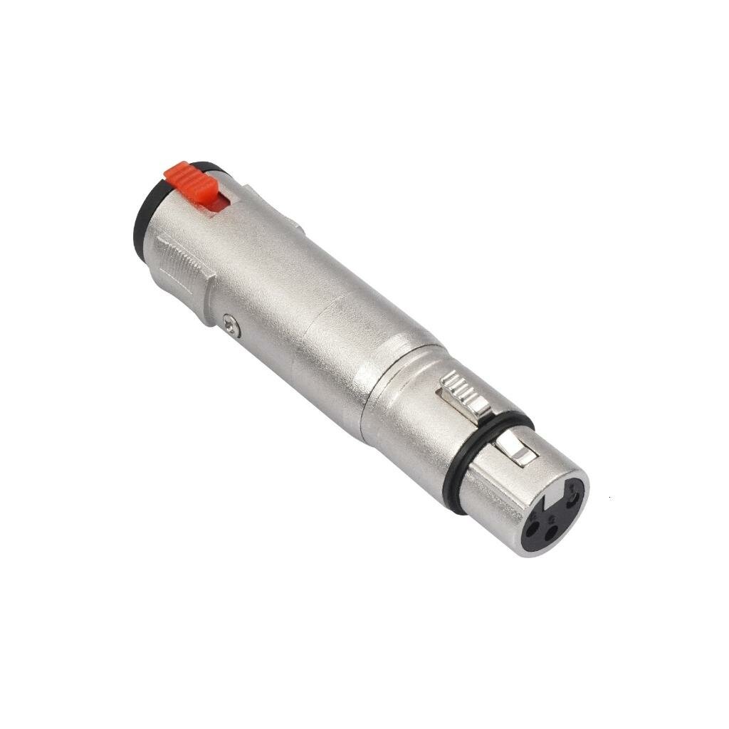 Разъем XLR 3-контактный мама на 6.35 мм TRS мама, балансный, с фиксатором