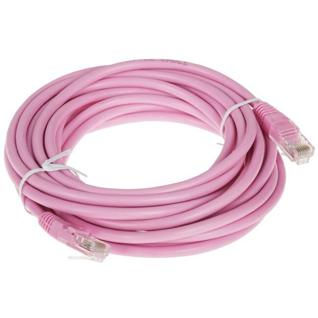 Cablexpert PP12-5M/RO Patch Cord UTP кат.5e, 5м, розовый — фото 1