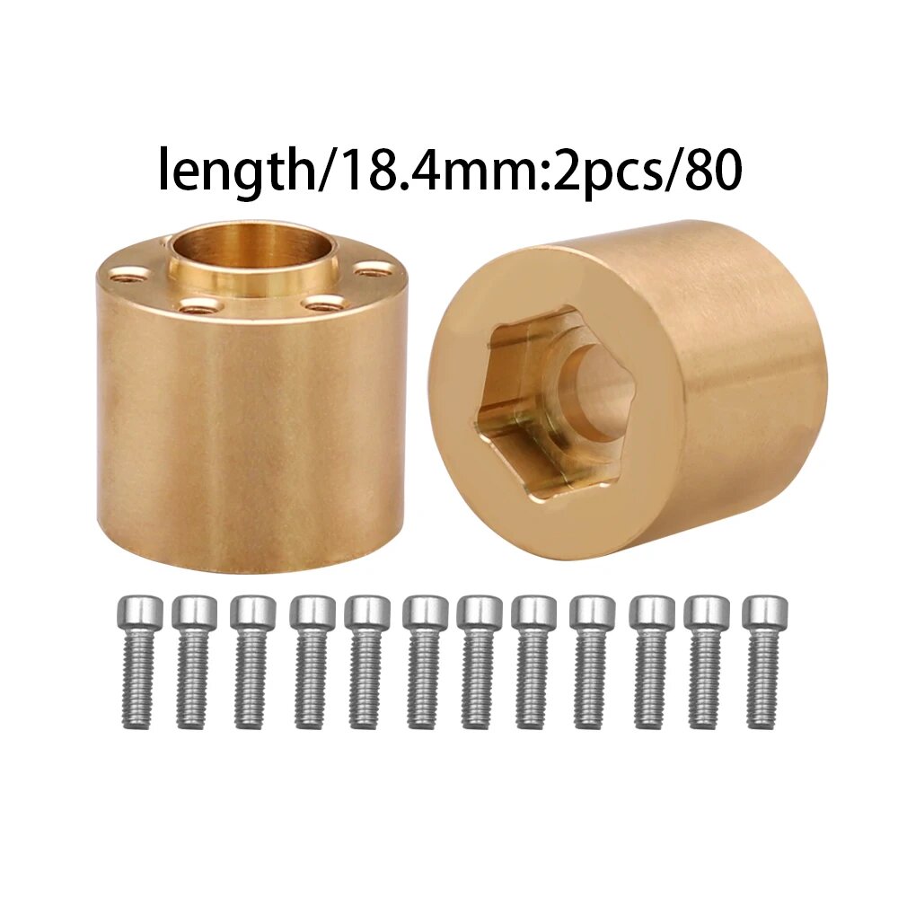 Ступицы-адаптеры BDXRc 12 мм для RC-краулеров 1/10 Бежевый, J 2pcs 18.4MM