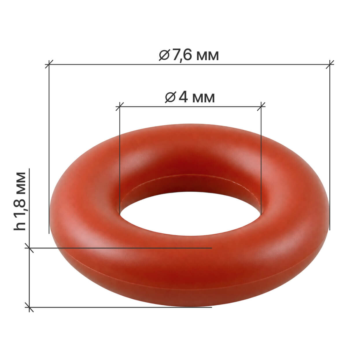 Уплотнитель ø7,6х4х1,8мм для кофемашины Dr.Coffee Proxima, 8G10012
