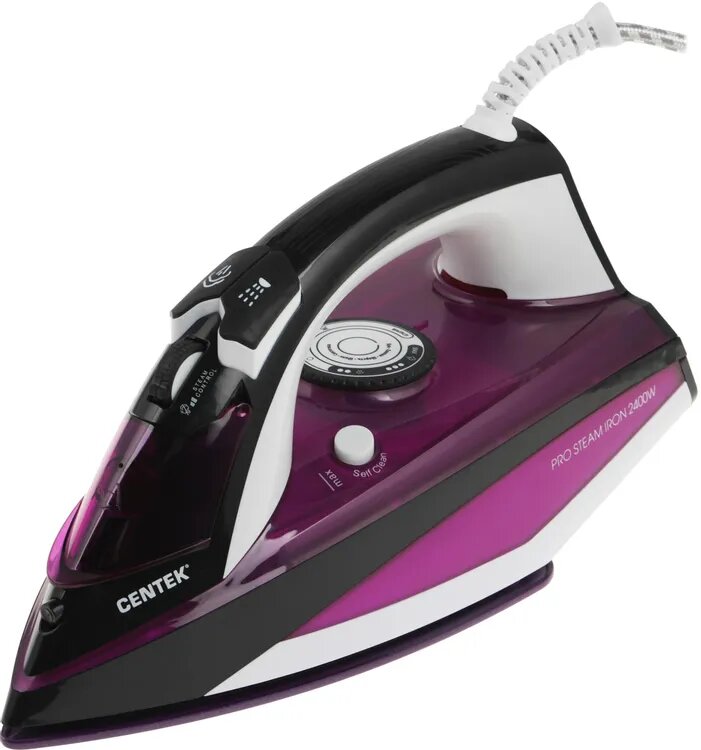 Утюг CENTEK CT-2344, с паровым ударом, 2400Вт, фиолетовый