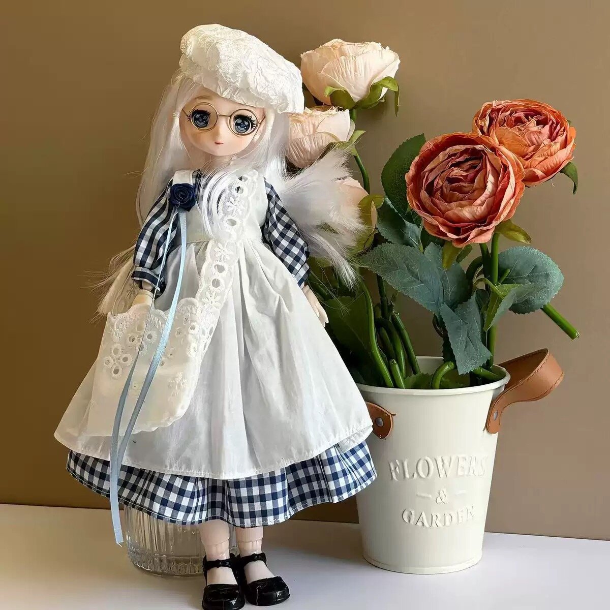 Кукла шарнирная для девочки BJD 31см Новый год День рождение（Включает очки）