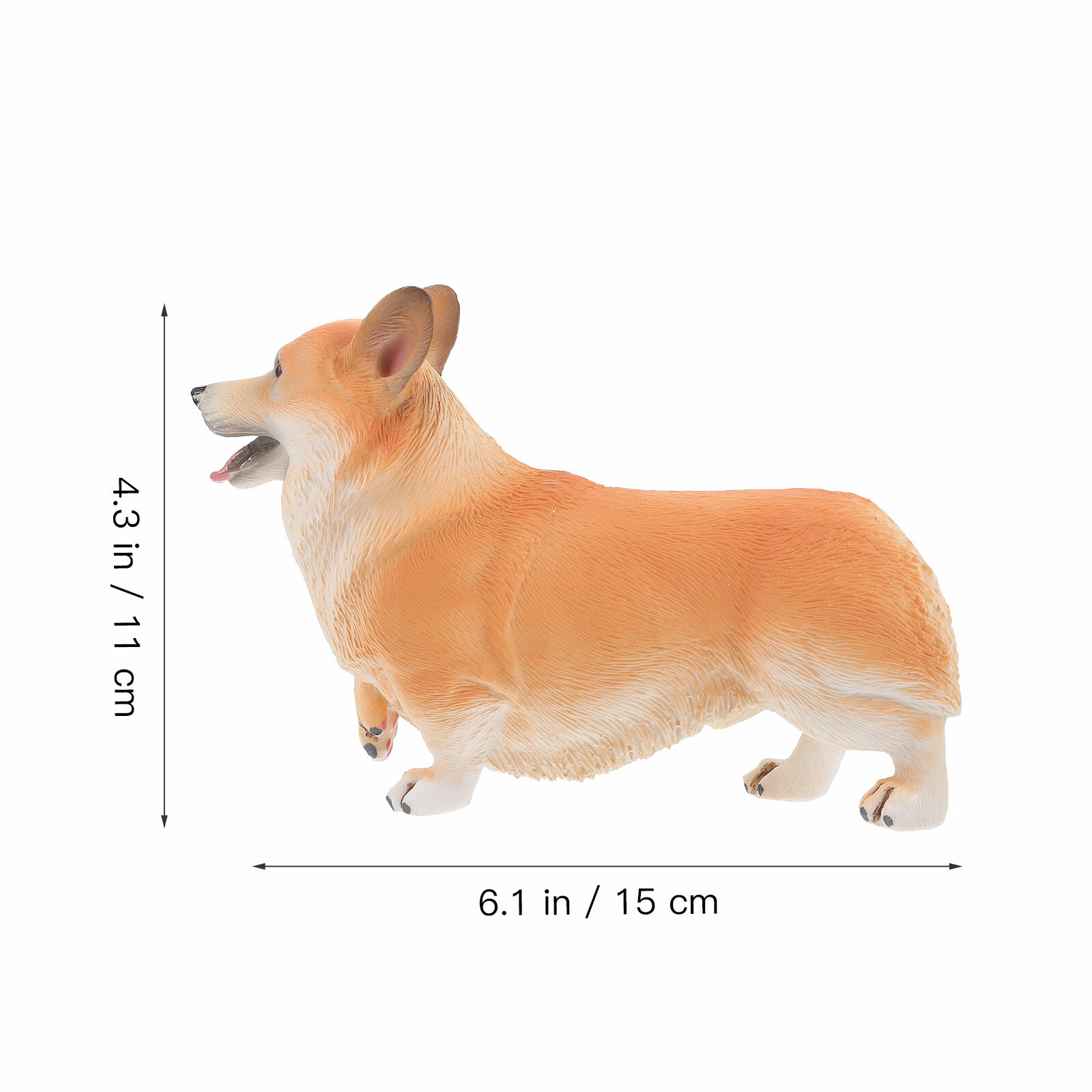 Кукла Корги Высокая Реалистичность 1 Шт Игрушка Для Детей Размер 15.50X11.00X5.00Cm Желтый
