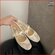 Балетки домашние, размер 38, бежевый