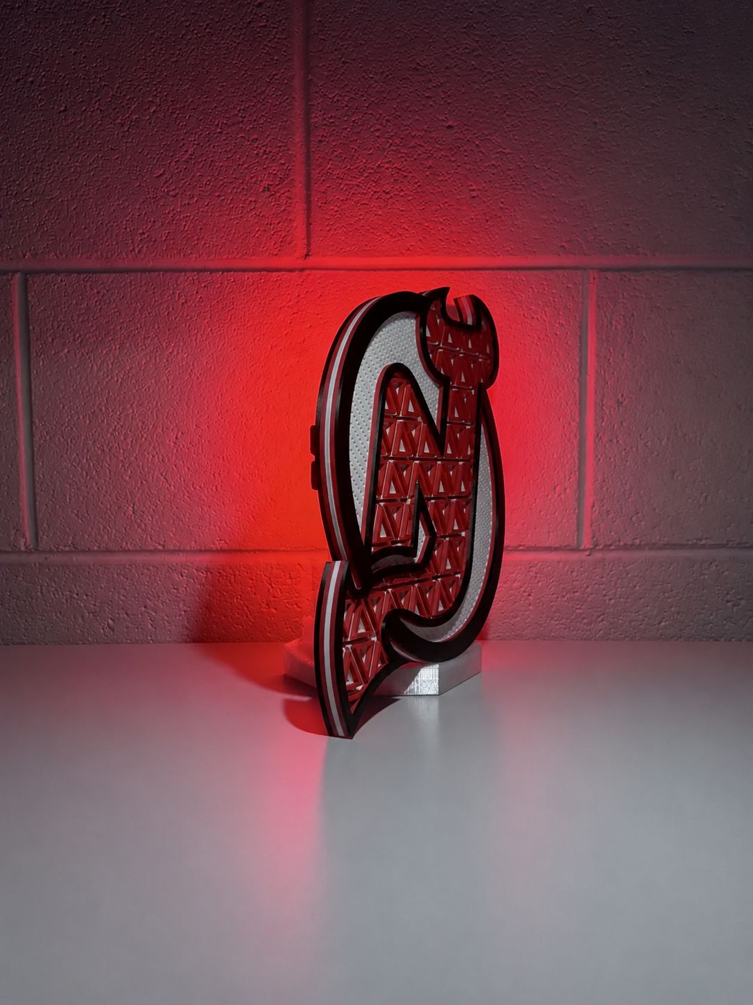 Мини-мозаика New Jersey Devils. Классное панно для дома, гаража, из petg пластика выполнена на 3д принтере. — фото 1