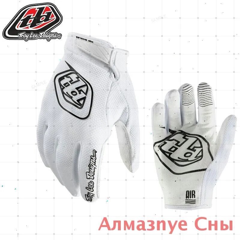 Мотоперчатки Troy Lee Designs, белые, размер XL, кросс/эндуро, текстильные, мужские