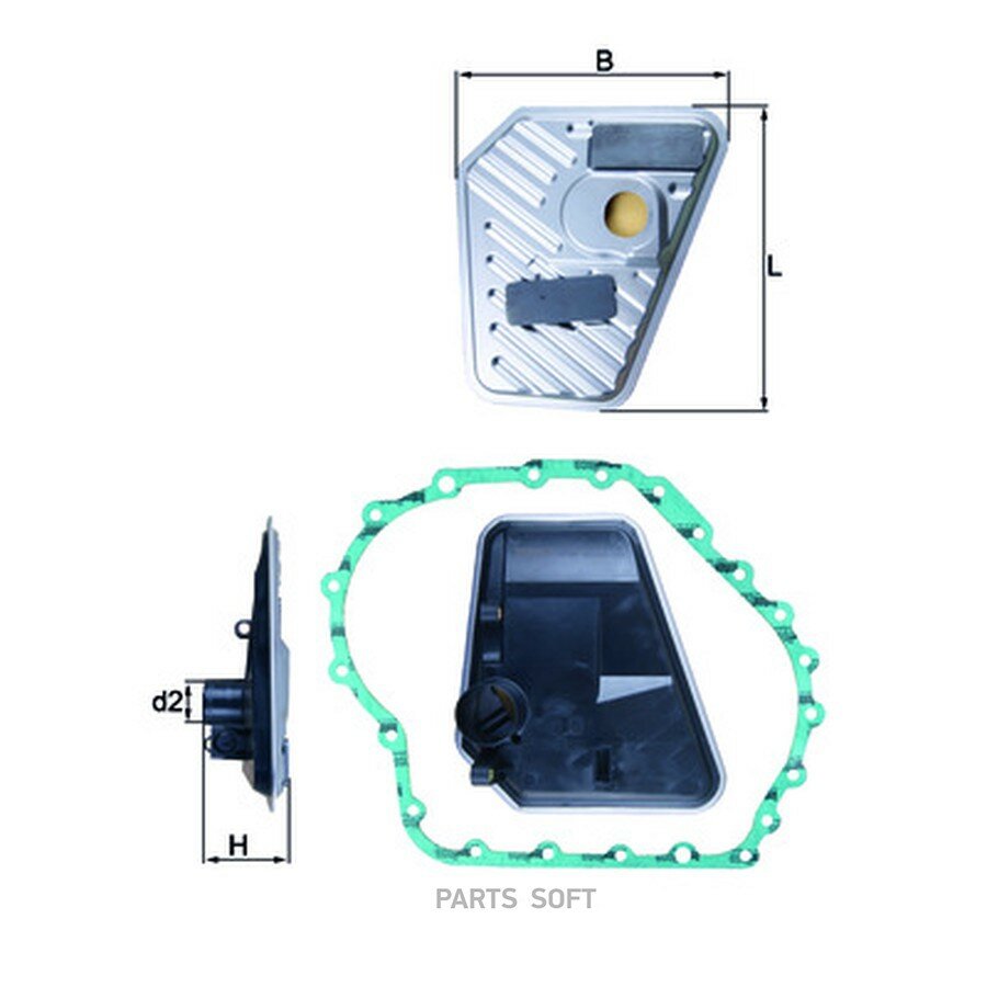 Фильтр АКПП AUDI A4/A6 1.8-3.0 -11 KNECHT вариатор MAHLE HX168D | цена за 1 шт