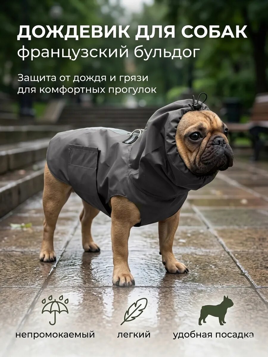 Дождевик для собак французский бульдог