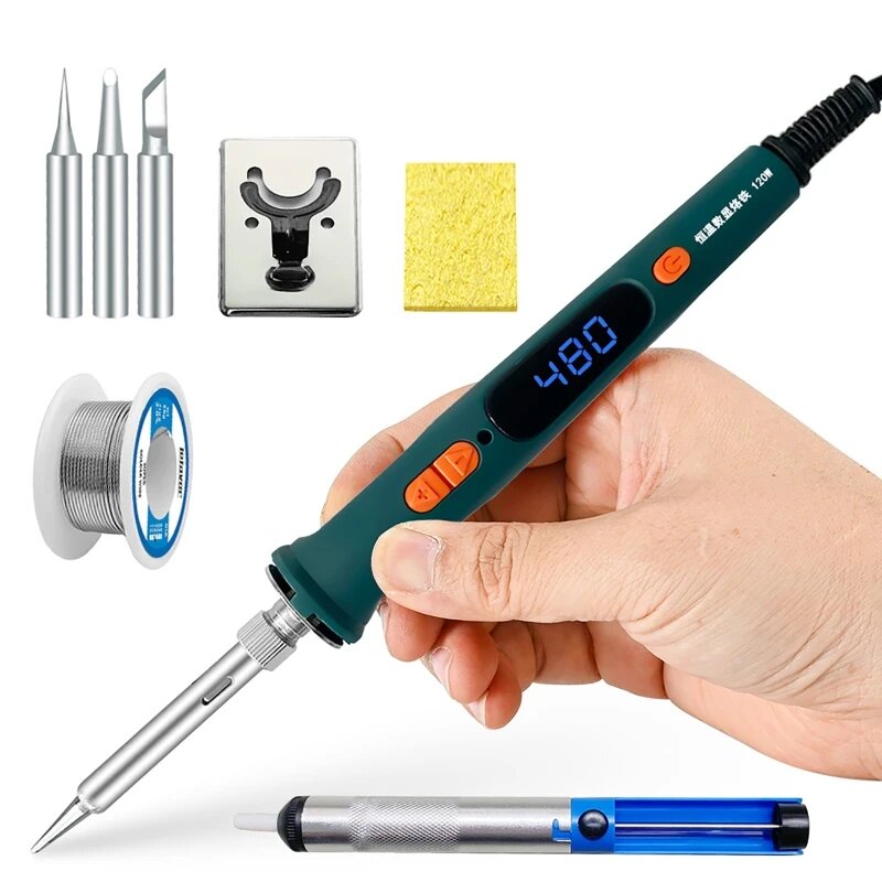 Цифровой паяльник 120 Вт EU 220V 120W Set
