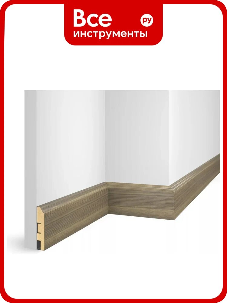 Плинтус COSCA DECOR ЕP07 NanoFlex дуб классический, 80x16x2400 мм, МДФ СПБ082723