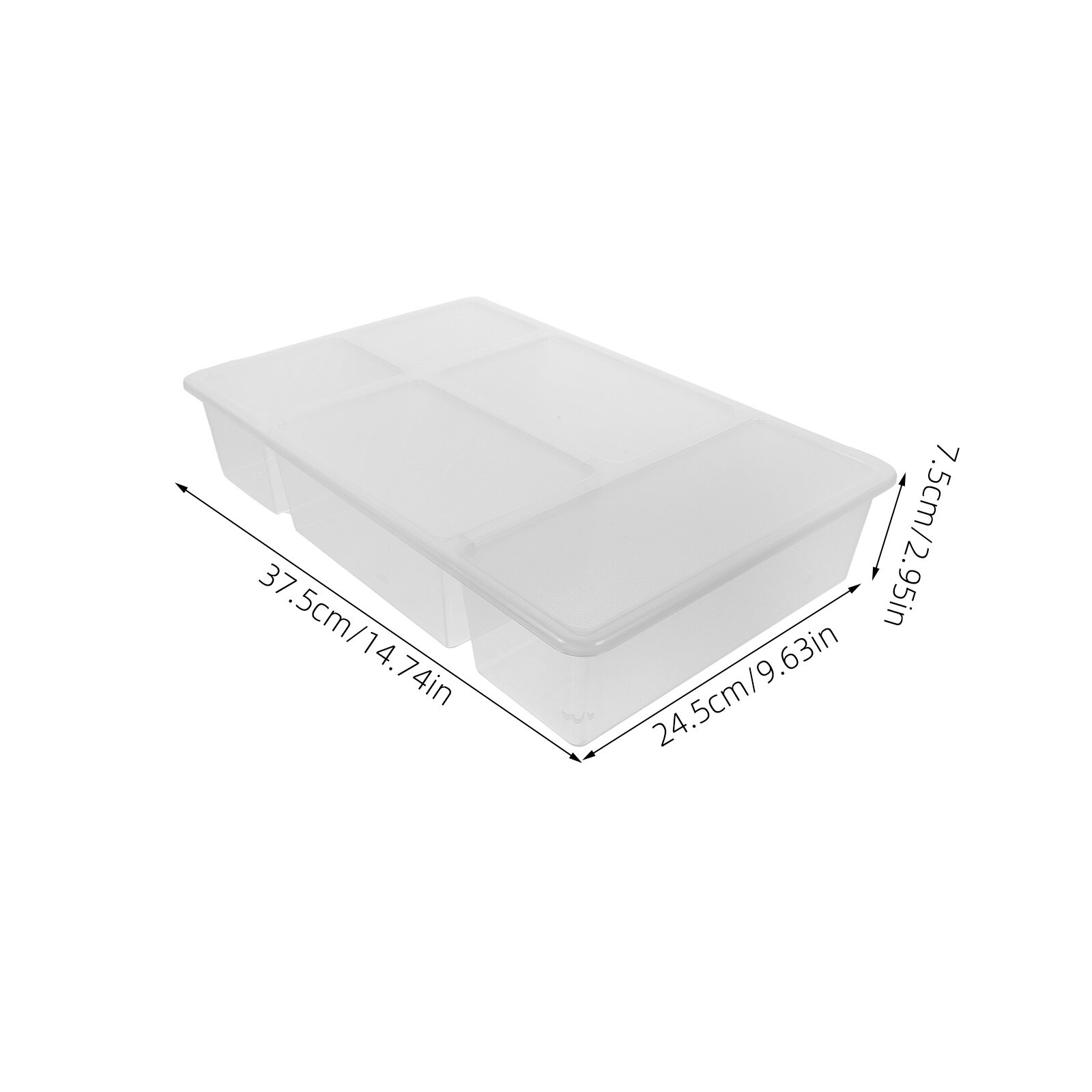 Контейнер Для Хранения Еды С Прозрачной Крышкой Белый 37.50X24.50X7.50Cm
