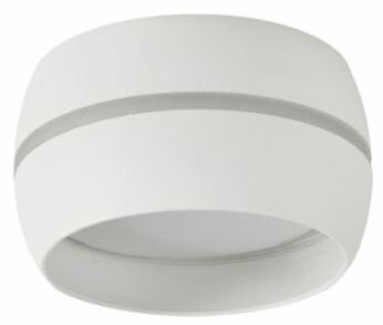 Ecola GX53 SP5381 светильник накладной Спот Сфера углубленный Белый с матовой полосой легкий 90x52 SL531WECB