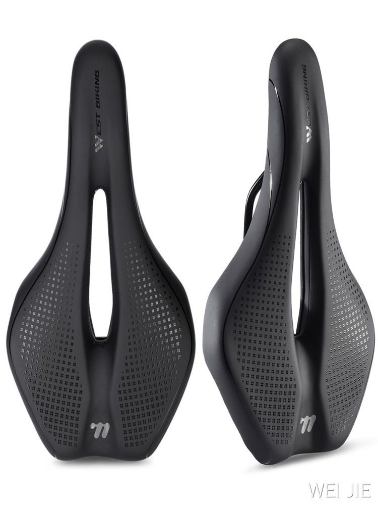 Седло велосипедное WEST BIKING с анатомическим вырезом, черное, 260x150 мм, для комфорта