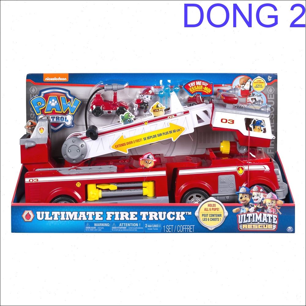 Spin Master Nickelodeon Ultimate Fire Truck / Пожарная машина PAW Patrol Ultimate Rescue с выдвижной лестницей высотой 2 фута для детей от 3 лет и старше