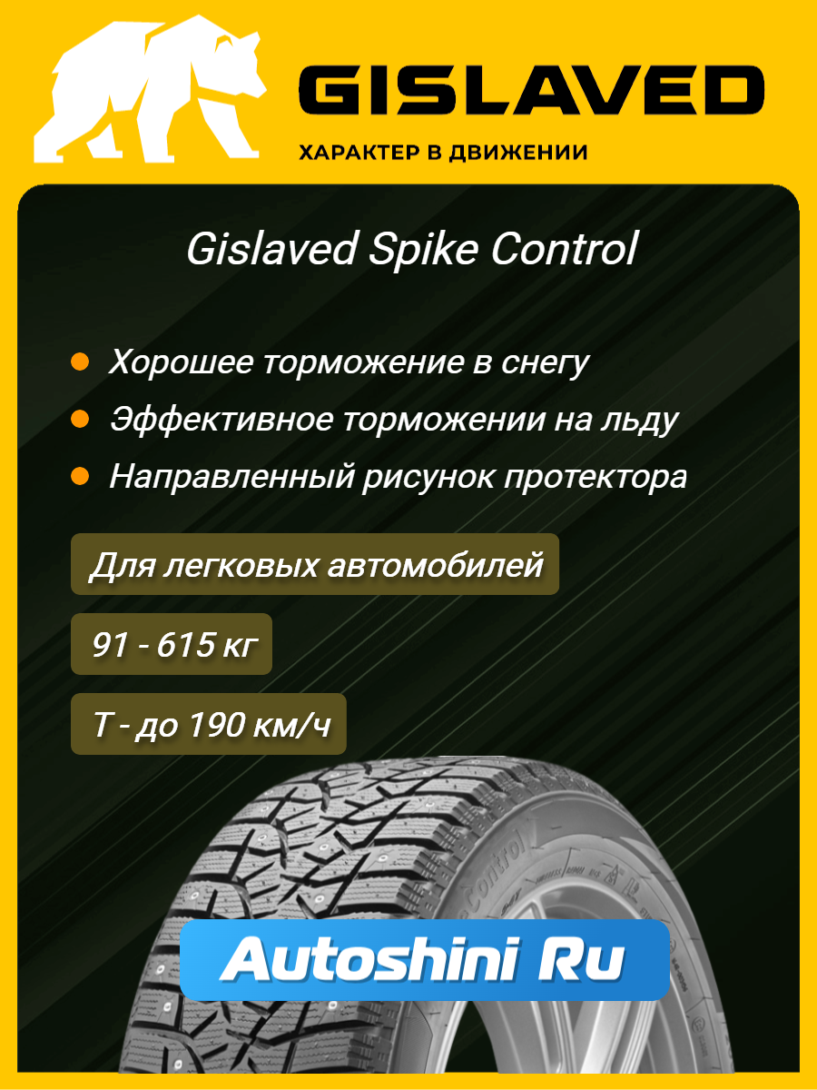 Шины зимние Gislaved Spike Control 225/45 R17 91T (шип)