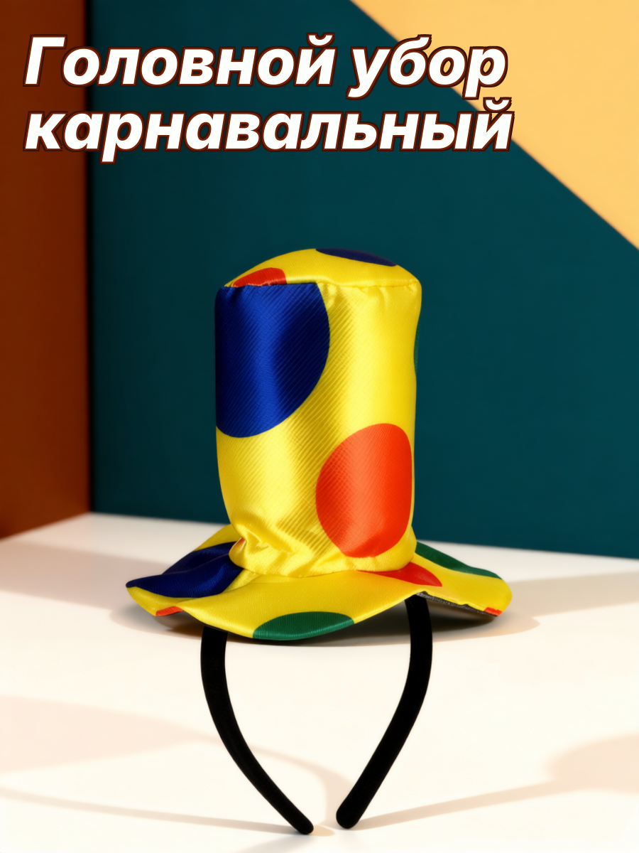 Весёлый Ободок Для Головы Шапка Клоуна Карнавальная Одежда Для Взрослых И Детей 20.00X14.50X8.00Cm