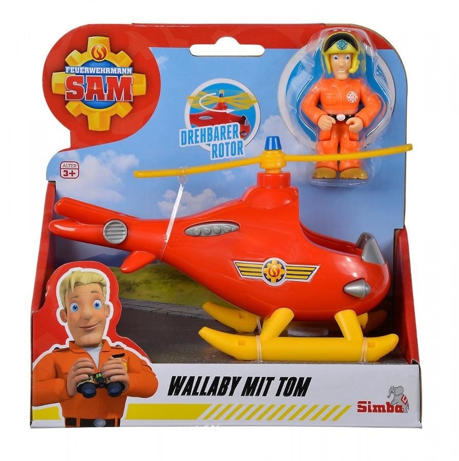 Игрушечный вертолет Simba "Пожарный Сэм" Wallby, разноцветный