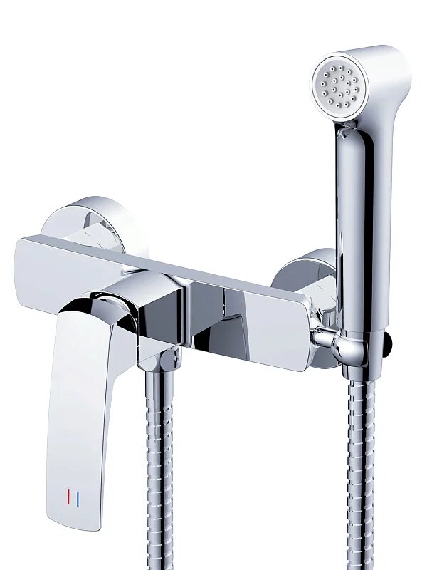 Гигиенический душ AZARIO Конда AZ-K2511 хром, матовый, латунь, рычажный, смеситель для биде