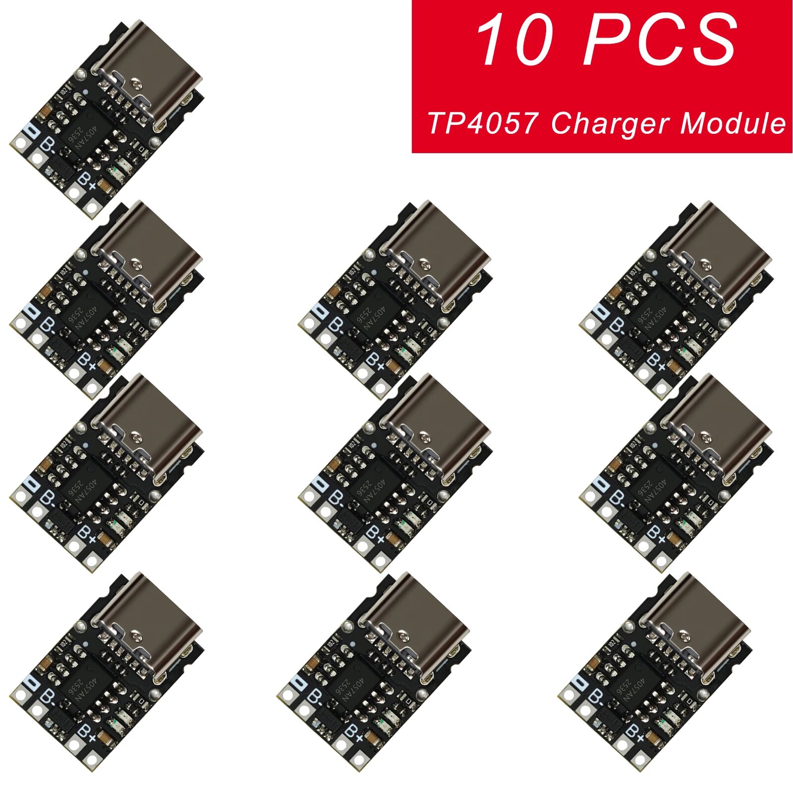 Модуль зарядки TP4057 для аккумулятора 18650 TP4057 10PCS