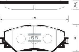 Колодки Toyota Auris 06 > (SANGSIN SP2093)