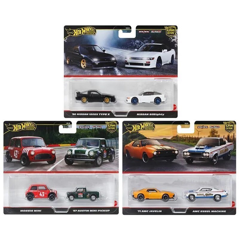 Машинка Mattel Hot Wheels Premium Car Culture 2-Pack HBL96,3 шт. в комплекте