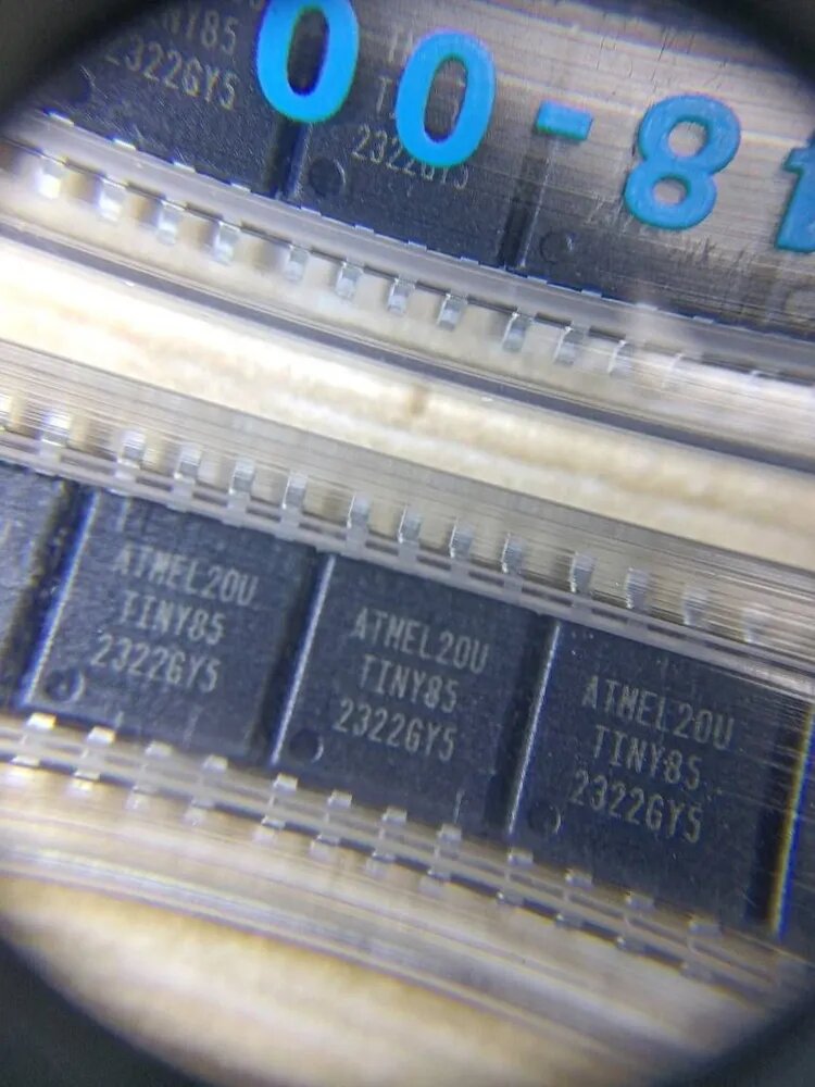 10 шт ATTINY85-20SU SOIC-8; Hадписи код: ATMEL20U TINY85, 8-разрядный AVR с программируемой флэш-памятью в системе, Охранное Оборудование запчасти