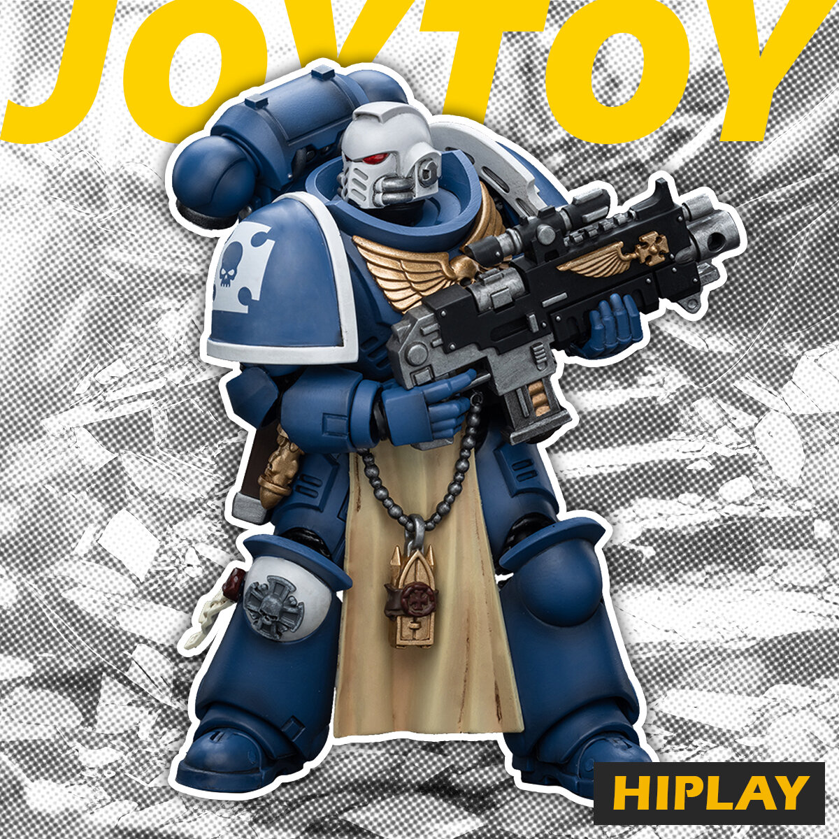 HIPLAY JOYTOY Warhammer 40000 Ультрамарины Ветеран стражи с болтовой винтовкой JT9831 1/18
