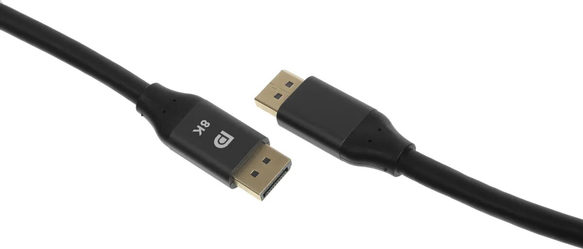 Кабель аудио-видео Cactus CS-DP-DP-1.4-10, DisplayPort (m) - DisplayPort (m), ver 1.4, 10м, GOLD, черный