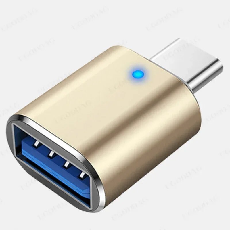 Переходник Type-C на USB 3.0, Gold