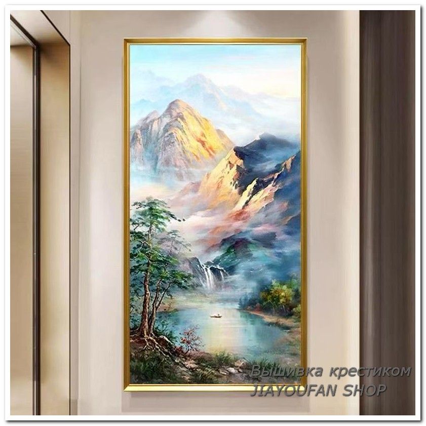 Набор для вышивания крестом, 11 Канiteй (11CT), канва 60x110 см, готовая вышивка 50x100 см