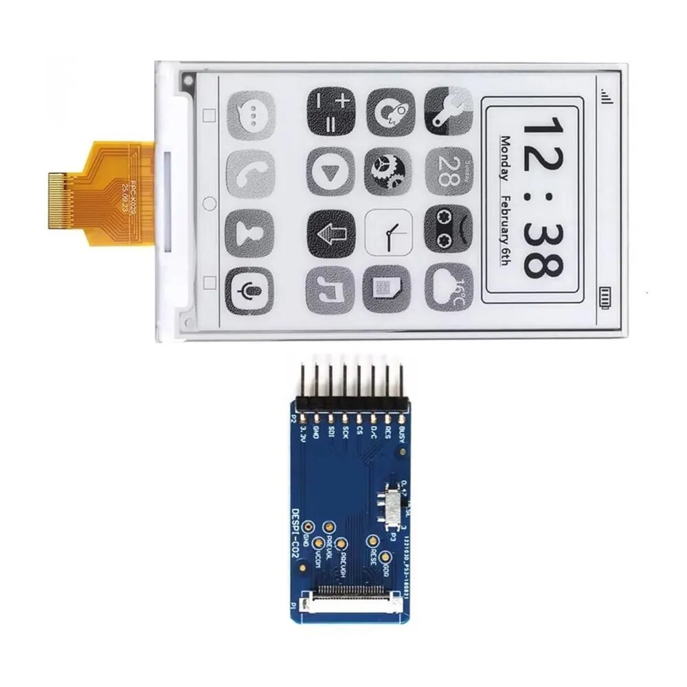Совместимый с I2C 4,26-дюймовый дисплей ePaper поддержкой сенсорного управления для встроенных систем