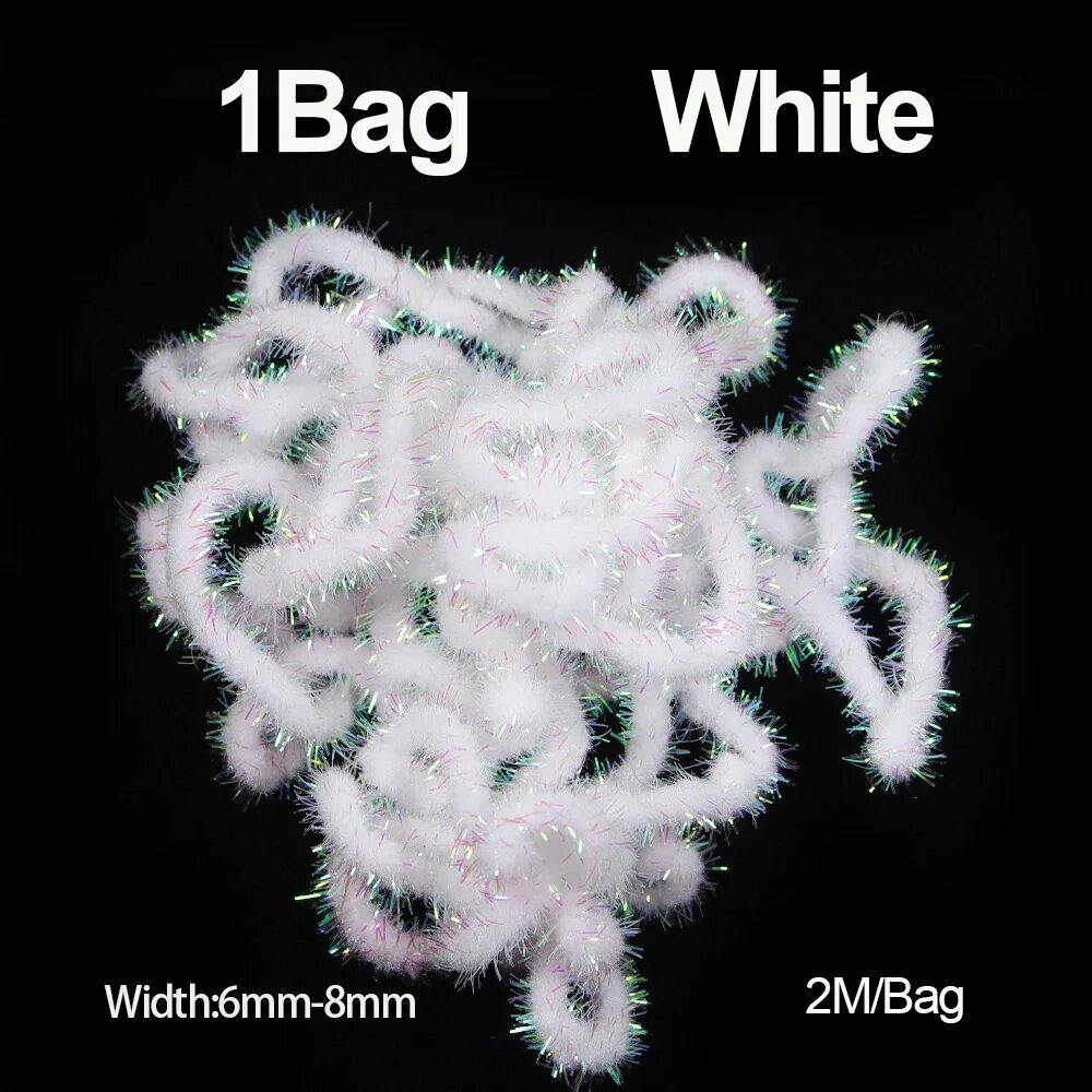 Vtwins Флэш-швабра из синели для вязания мух 2 м 1Bag White