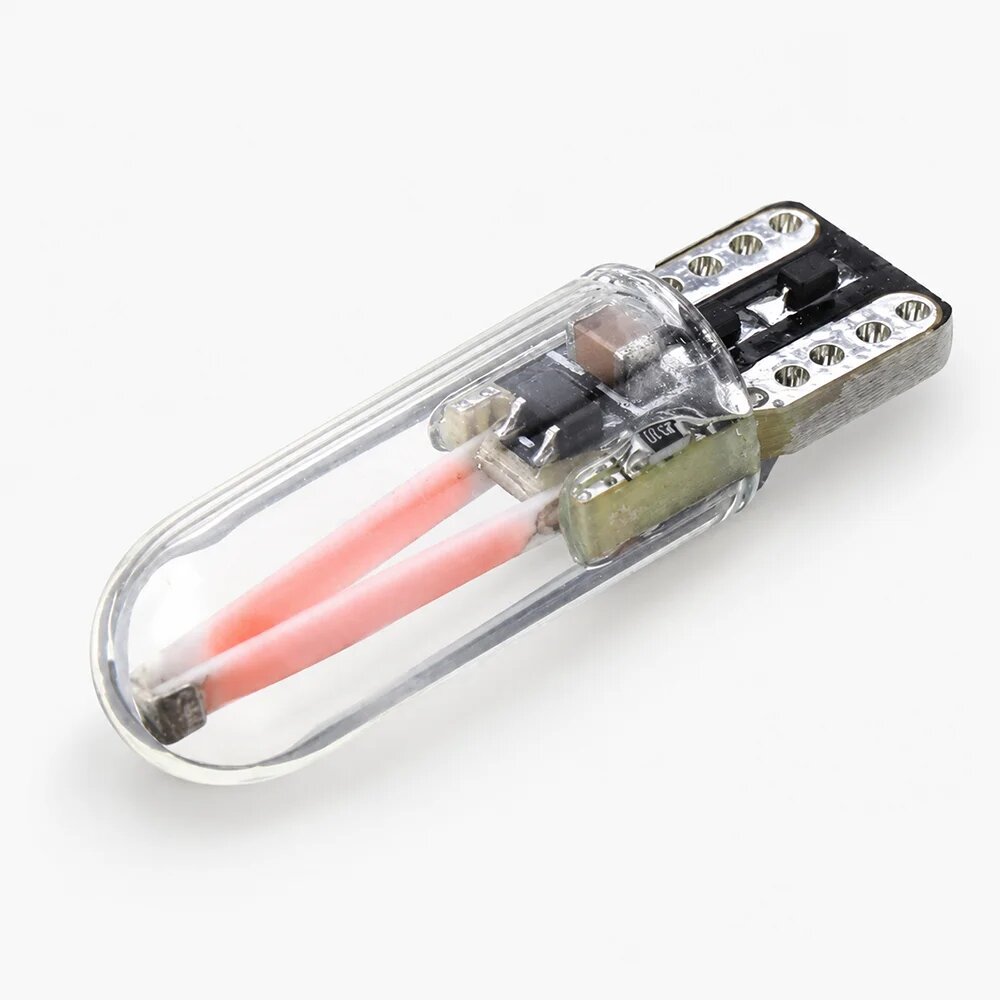 2 шт. Универсальные светодиодные лампы T10 (194, 168, W5W) COB LED CANBUS, Pink Purple
