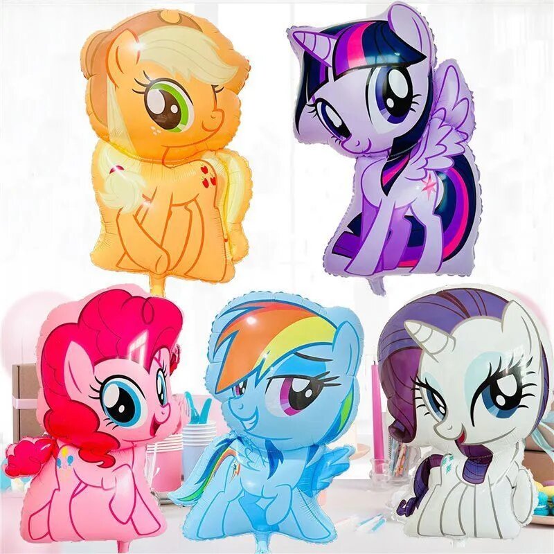 Набор для дня рождения (My Little Pony) (Мой маленький пони), украшения для девочки, детской вечеринки, с шарами, фоном, полное оформление
