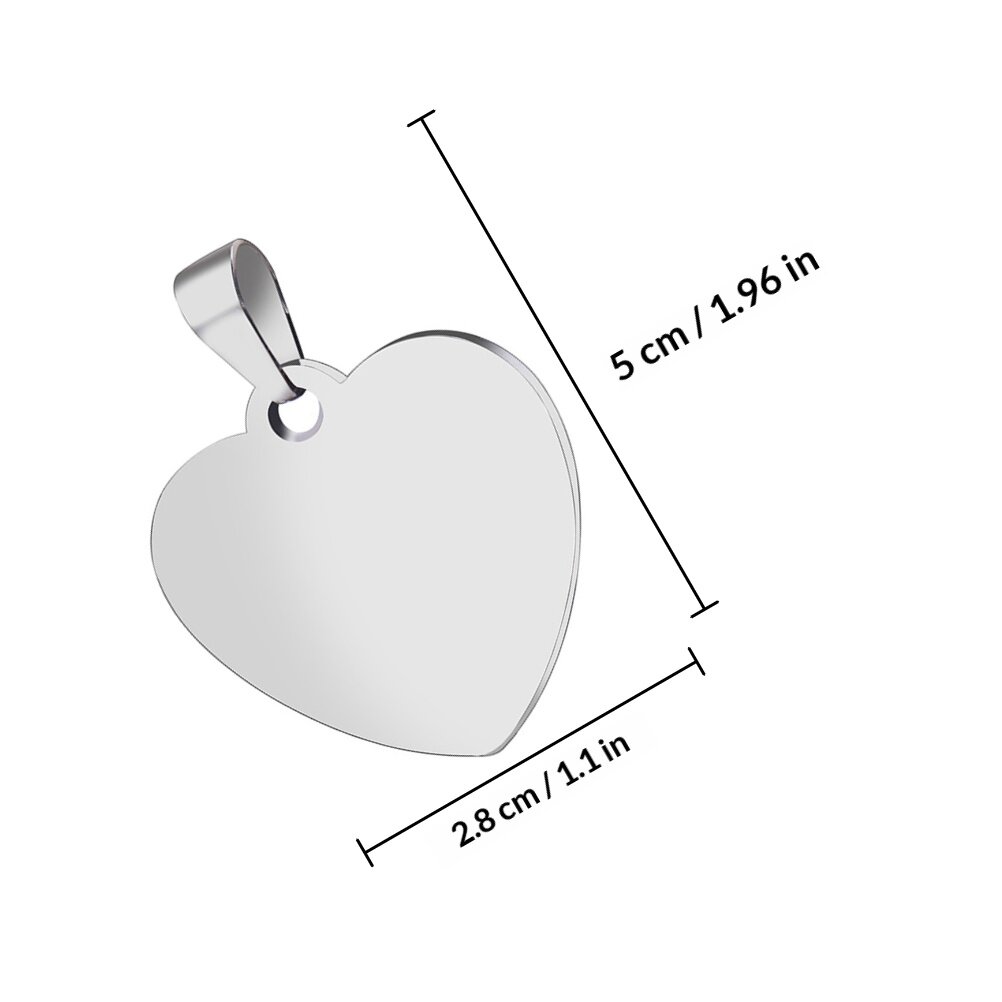 4Pcs Бланки Для Именных Меток Серебристый Цвет 5.00X2.80X0.10Cm