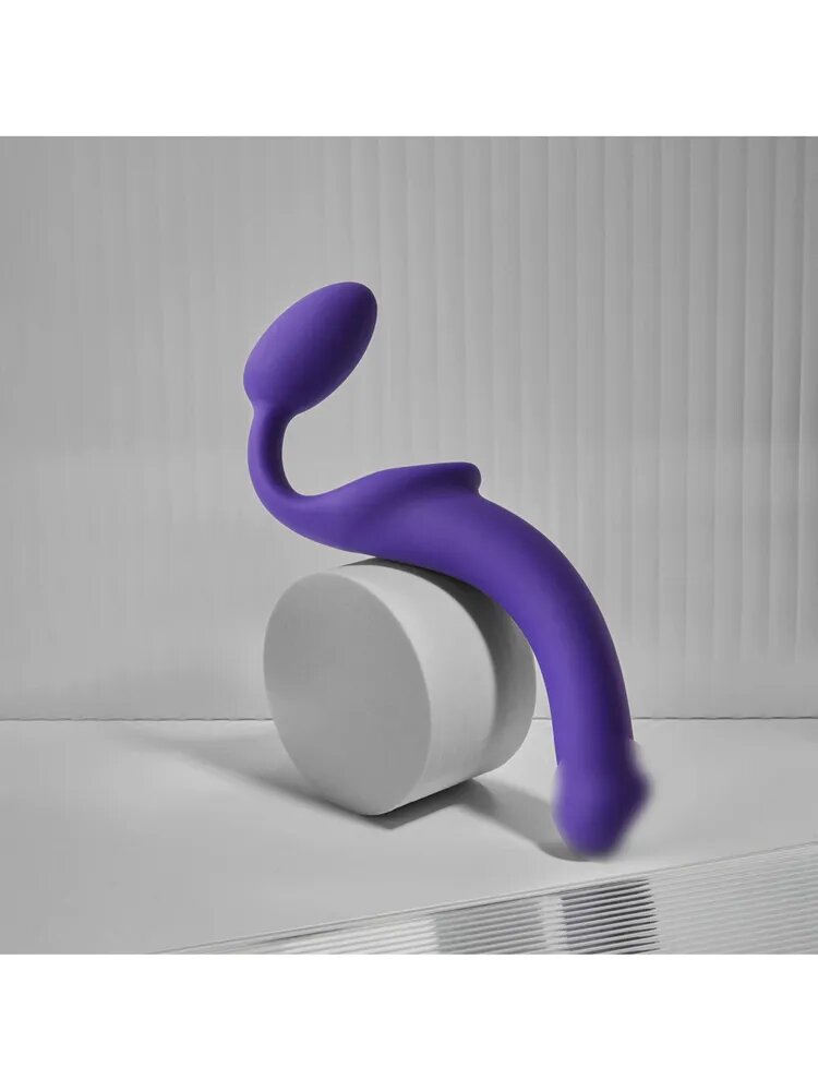 Гибкий страпон Strap-on-me Semi-Realiste, фиолетовый, M