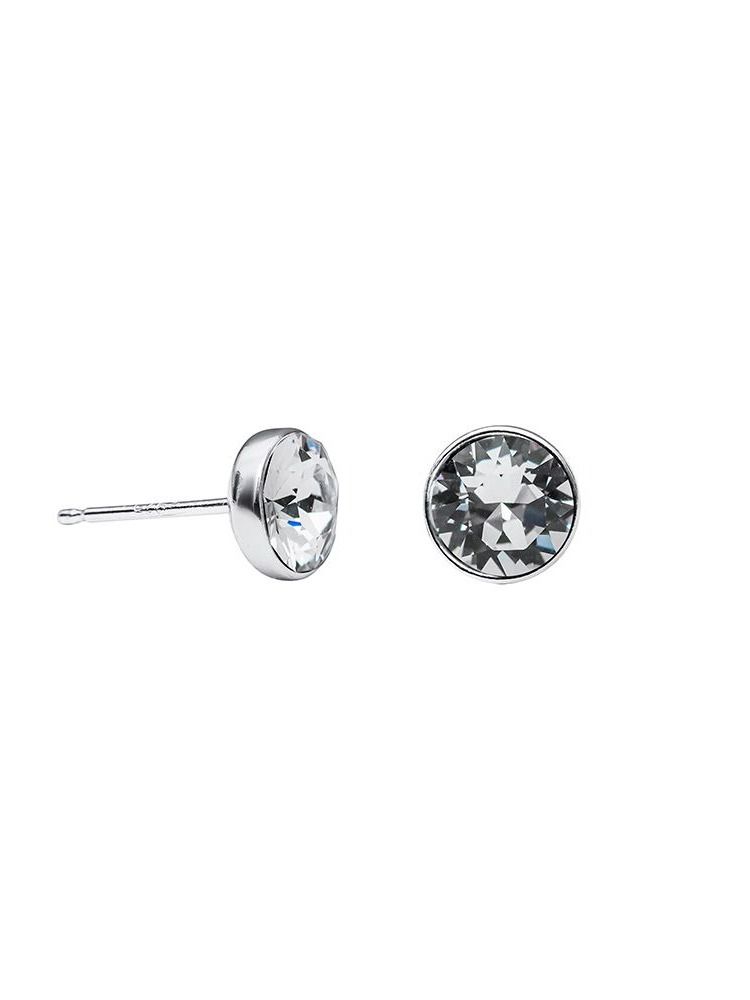 Серьги пусеты Fiore Luna, кристаллы Swarovski, кристалл, хрусталь