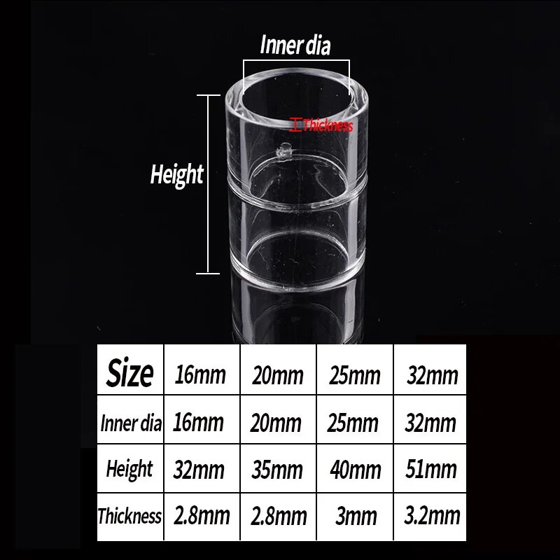 СgooHan акриловые фитинги для труб 16-32 мм 5pcs, Direct, 16mm