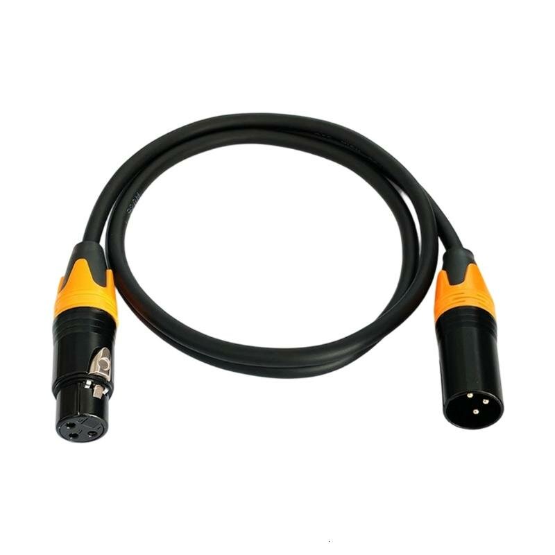 Кабель XLR 3-pin мама-папа, Оранжевый Цвет - 3m