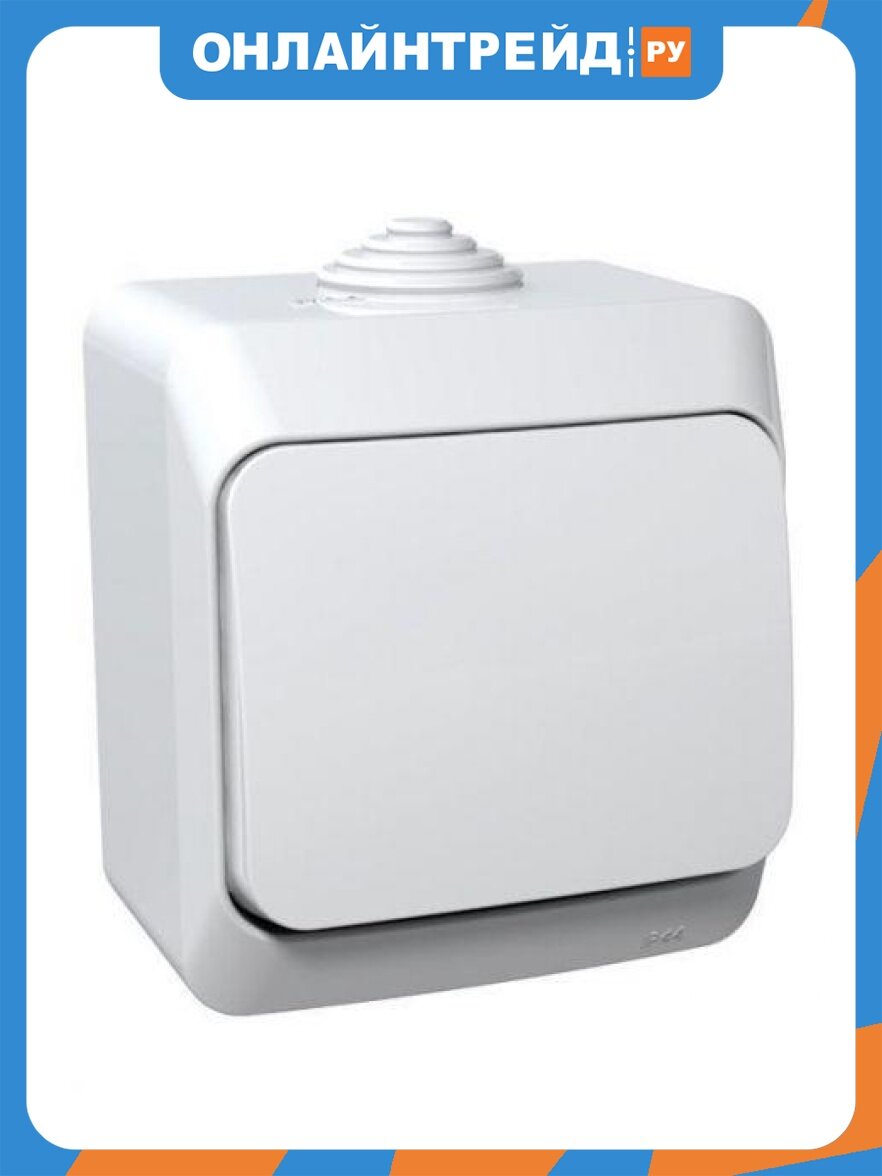Выключатель Systeme Electric (schneider Electric) SCHNEIDER ELECTRIC 1-клавишный IP44 SE Этюд наруж Белый